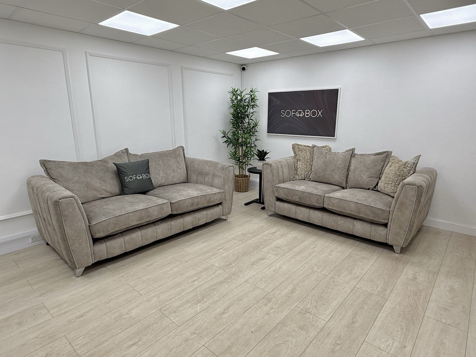DFS Cherished 3 & 2 Seater Sofa Set In Oatmeal – Sofa Box