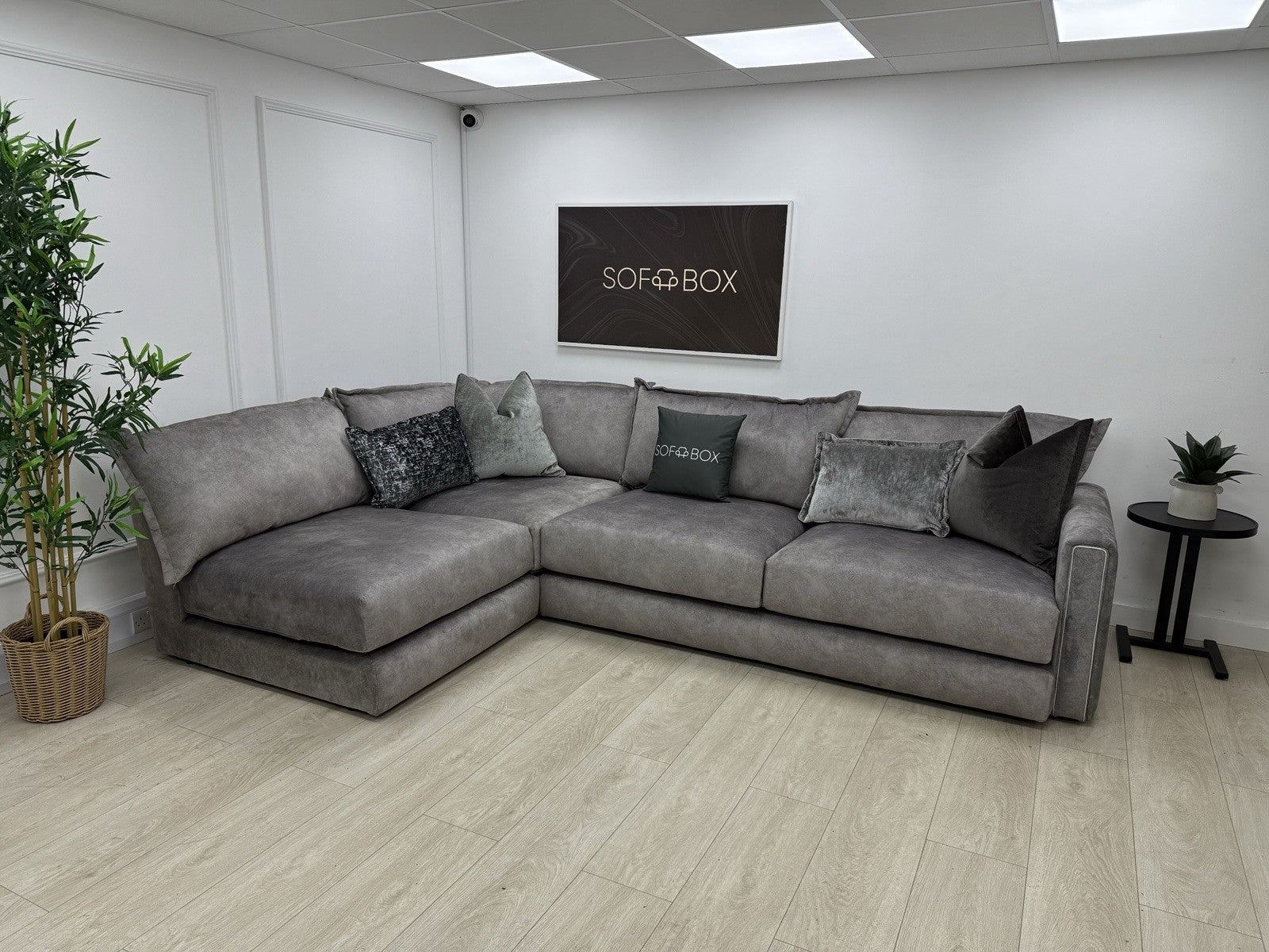 DFS Devine Corner Sofa In Light Grey – Sofa Box