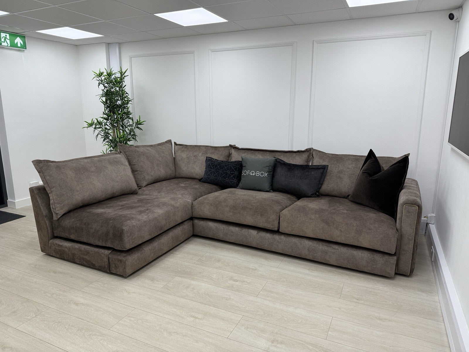 DFS Devine Corner Sofa In Chocolate – Sofa Box